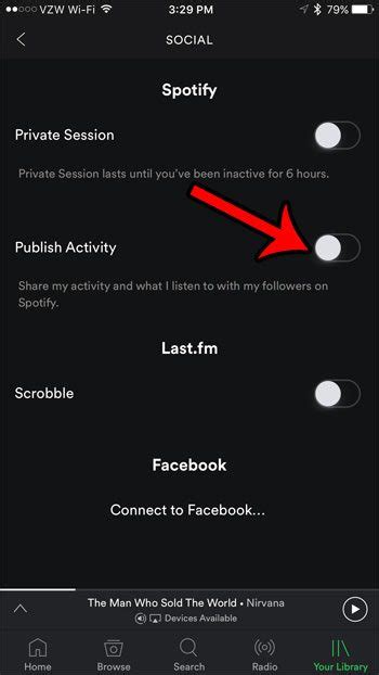 Iphoneアプリでspotifyのプライバシー設定を変更する方法 世界の顔