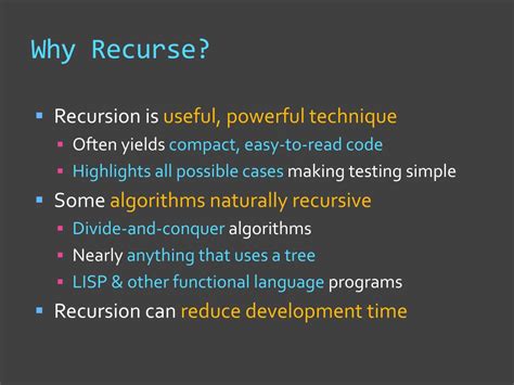 Ppt Eliminating Recursion Advantages Disadvantages And Techniques