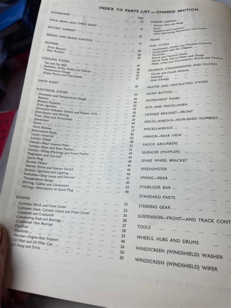1957 Model 1012 And 15 Gwt Van 12 Pass Bus Parts List M01637 Arts
