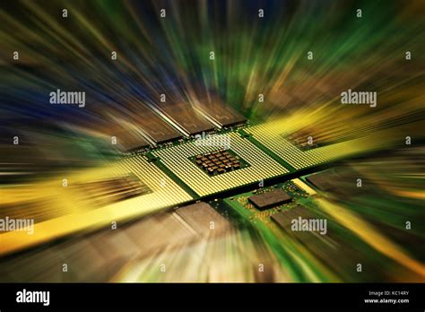 Computer Processor And Memory Modules Background Stock Photo Alamy