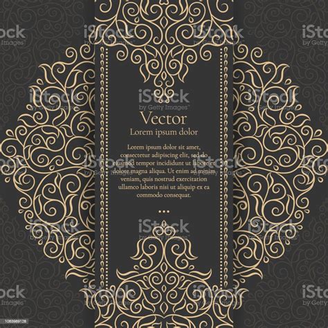 골드와 블랙 빈티지 초대 카드입니다 플라이어 메뉴 브로셔를 위해 좋은입니다 럭셔리 장식입니다 결혼 증명서에 대한 스톡 벡터 아트 및 기타 이미지 Istock