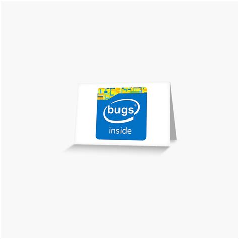 Intel Bugs Inside Logo Meme Greeting Card For Sale By Elkaito Redbubble