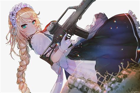 Anime Girl With A Machine Gun