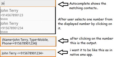 Android Selecting Contact From Autocomplete Textview Stack Overflow