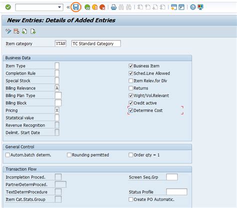 SAP SD Define Item Categories