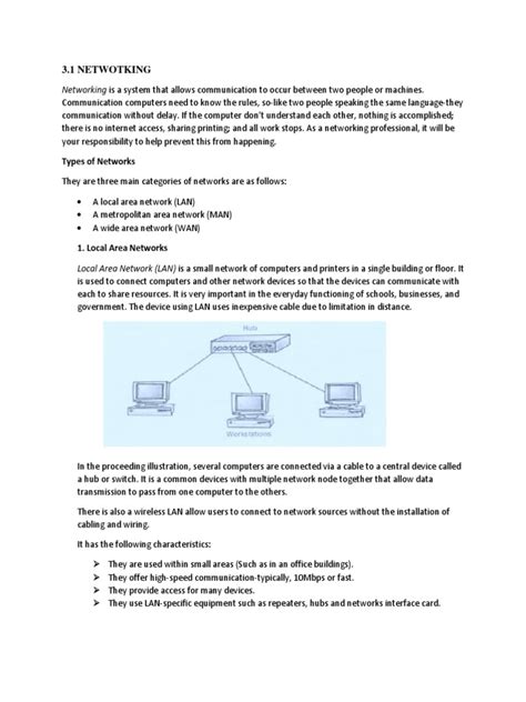 3 1 Netwotking Networking Is A System That Allows Communication To Occur Between Two People Or