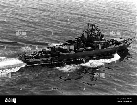 A Starboard View Of The Soviet Krivak Ii Class Guided Missile Frigate Razitelnyy Underway