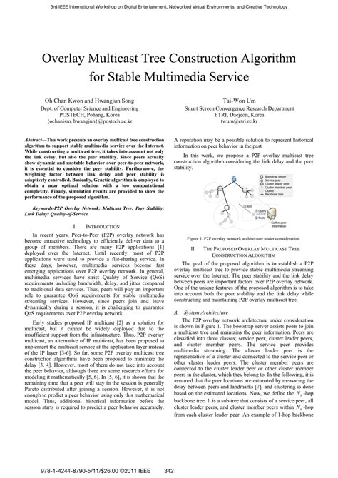 Pdf Overlay Multicast Tree Construction Algorithm For Stable