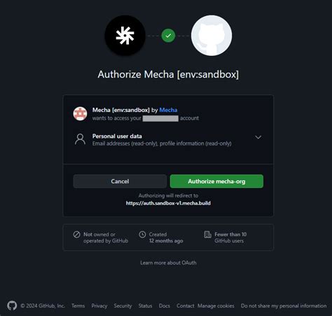 create an account mecha documentation
