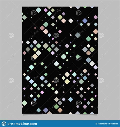 Colorful Abstract Geometric Diagonal Square Pattern Background Poster Template Stock Vector
