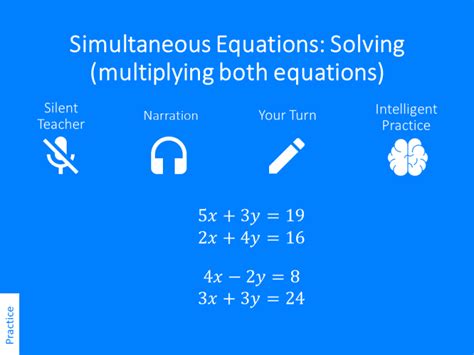 Simultaneous Equations Solving Multiplying Both Equations Variation Theory