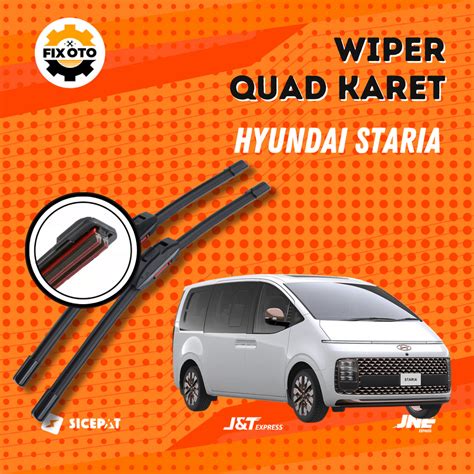 Jual Wiper Quad 4 Karet Hyundai Staria Model Quad 4 Karet 1 Set