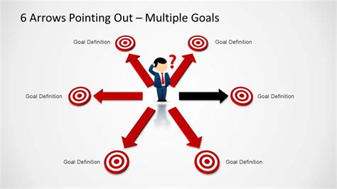 6 Arrows Pointing Out Template For PowerPoint SlideModel