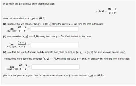 Solved Point In This Problem We Show That The Function Chegg Com