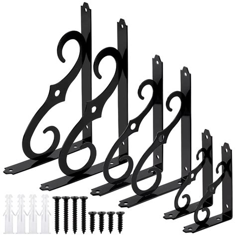 Buy Tanstic Pack Inch Decorative Shelf Brackets Heavy Duty Metal Wall Ed Floating Shelf