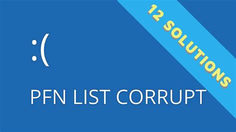 Fix Pfn List Corrupt In Windows 10 11 12 Solutions [2024]