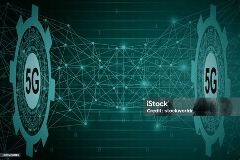 5g New Wireless Internet Wifi Connection Big Data Binary Code Flow