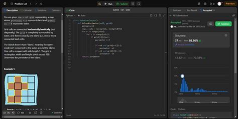 100daysofleetcode Day95 100daysofleetcode Islandperimeter