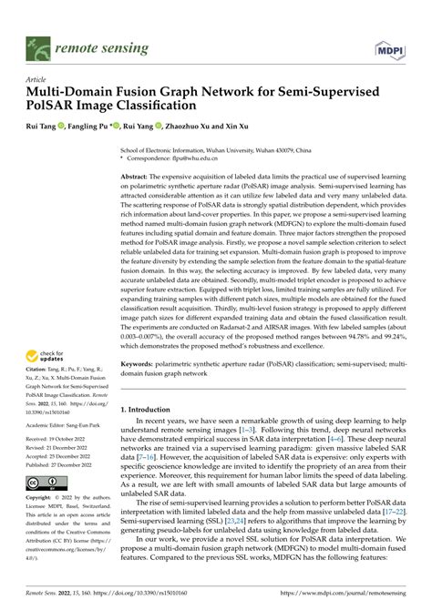 Pdf Multi Domain Fusion Graph Network For Semi Supervised Polsar Image Classification
