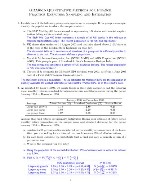 Ex Sheet 2 Sol Pdf Standard Error Skewness