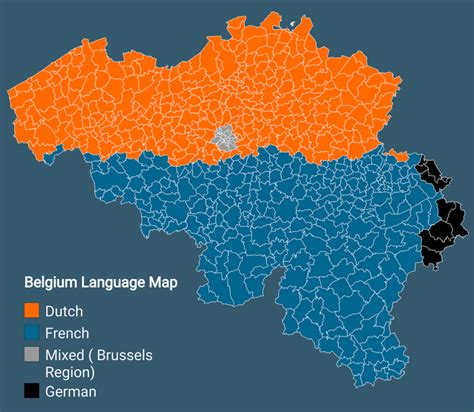 Language Map Of Belgium Vivid Maps