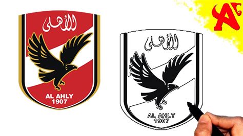 رسم شعار الاهلى المصرى Youtube