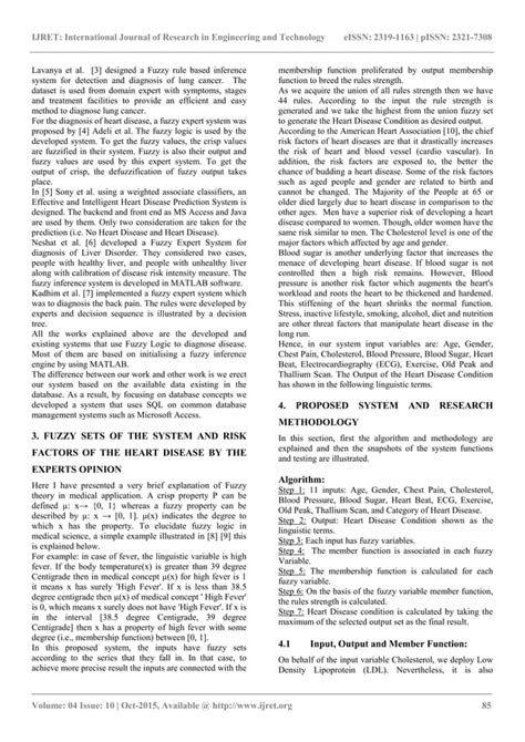 A Novel Methodology For Diagnosing The Heart Disease Using Fuzzy Database Pdf