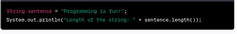 String Length Method In Java Syntax Example And Use Cases
