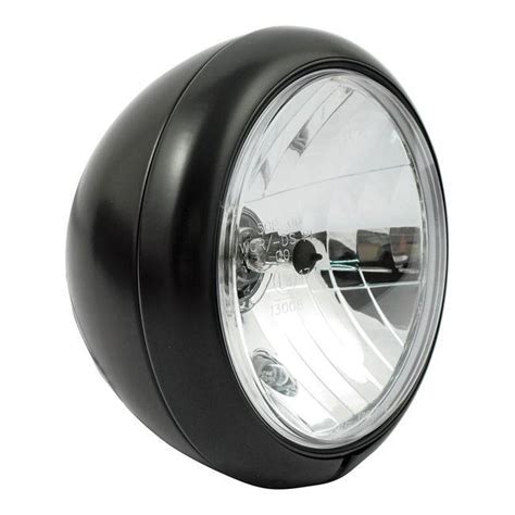 7 Old School Chopper Headlight Flat Black