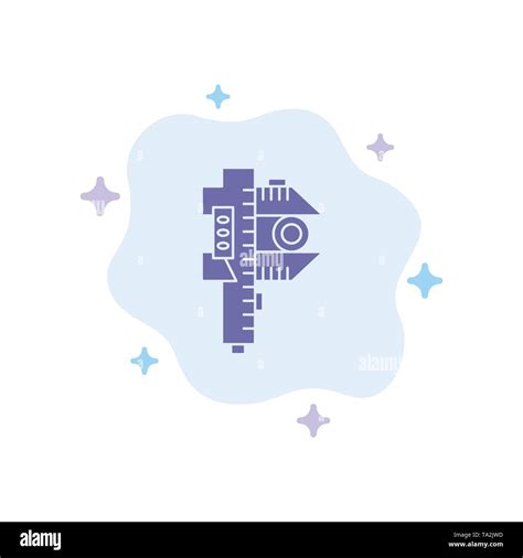 Measuring Accuracy Measure Small Tiny Blue Icon On Abstract Cloud Background Stock Vector