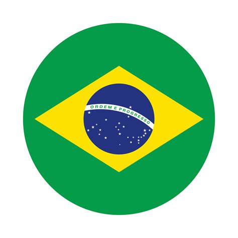 Round Brazilian Flag Icon Vector 34371062 Vector Art At Vecteezy