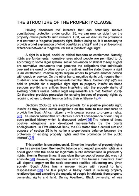 The Structure Of The Property Clause The Structure Of The Property