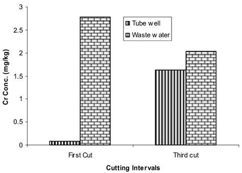 Effect Of Irrigation Water And Cutting Interval On Cr Concentration Of