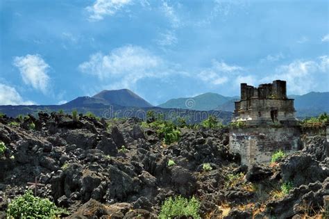 Ruins Of The Parangaricutiro2 Stock Image Image Of Buildings