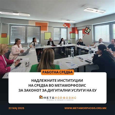 Metamorphosis 📢На 22 мај 2025 година Фондацијата Метаморфозис организираше работна средба со