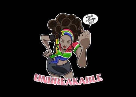 South African Girl Unbreakable I Heritage South Africa Flag Greeting