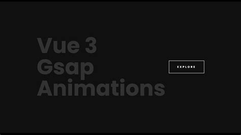 Passion Project Nine Vue3 Animations Youtube