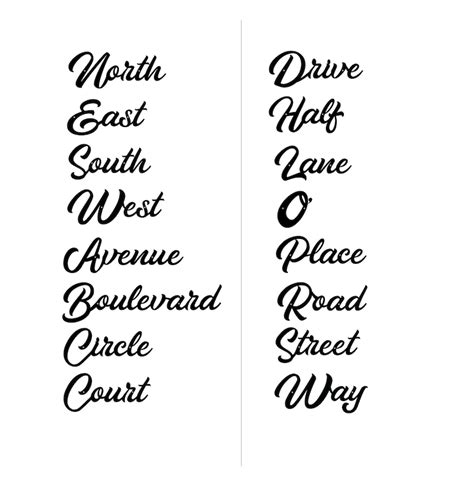 Medium Cursive House Numbers Retro Style Number Thick Etsy