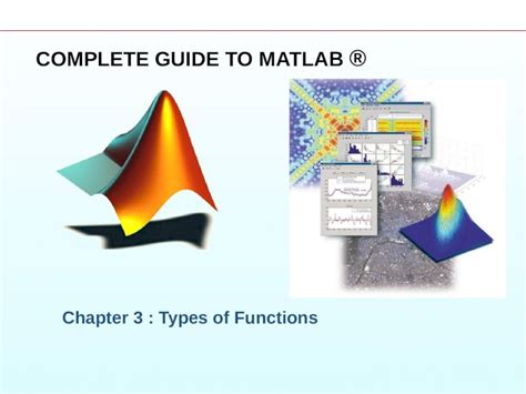 Ppt Complete Guide To Matlab ® Chapter 3 Types Of Functions