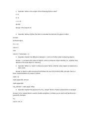 Python Programming Midterm Exam Practice Questions Course Hero