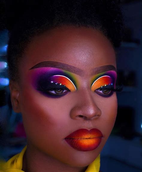 Bold Lip Makeup Rainbow Eye Makeup Halo Eye Makeup Exotic Makeup