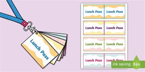 Lunch Pass Card Professor Feito Twinkl