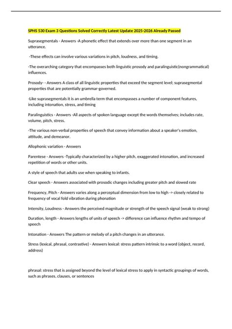 Sphs 530 Exam 3 Questions Solved Correctly Latest Update Already Passed