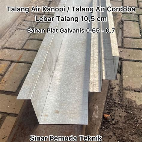 Jual Talang Air Kanopi Besi Galvanis Talang Air Cordoba Talang Air