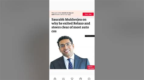 Why Saurabh Mukherjee Reduce Holding From Relaxo Youtube