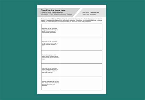 Cft Building Your Ideal Compassionate Image Worksheet Pdf Therapybypro