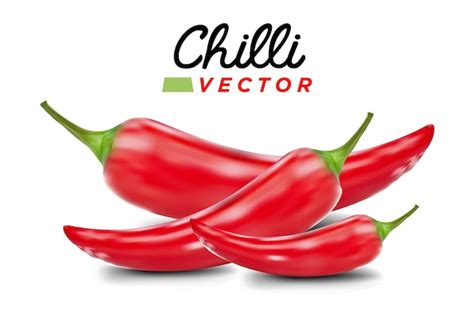 Premium Vector Red Chilli Vector Illustration