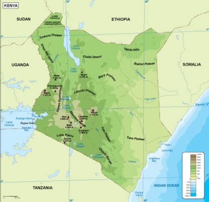 Kenya Physical Map Order And Download Kenya Physical Map