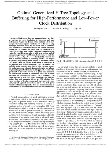 Generalised H Tree Pdf Mathematical Optimization Cluster Analysis