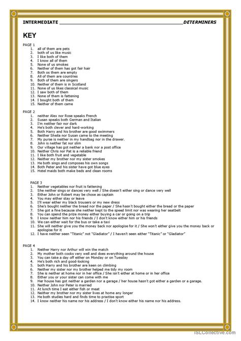 Determiners English Esl Worksheets Pdf And Doc